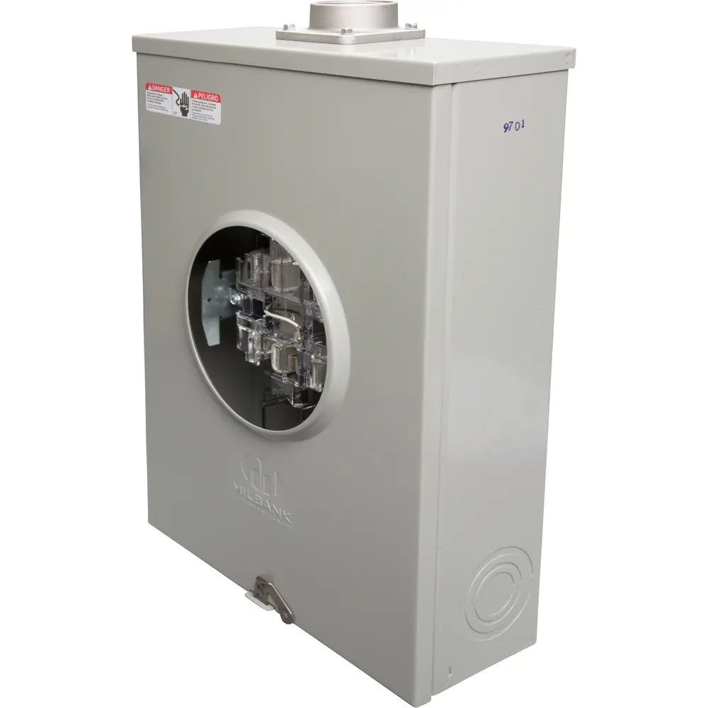 200 A 600 VAC 3-Phase 7-Jaw Ringless Meter Socket, Single Position ...