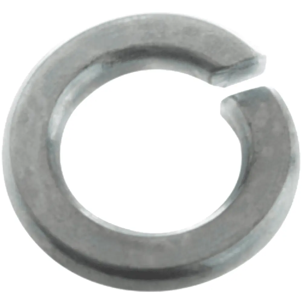 1/2" Lock Washer, Medium Split, Zinc Plated Steel