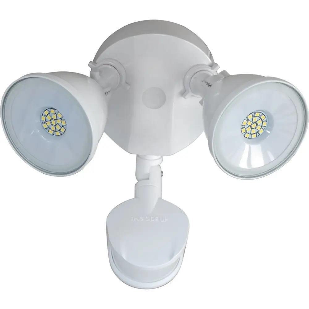 Color Selectable Motion Activated Security Flood Light, 24 Watts, White