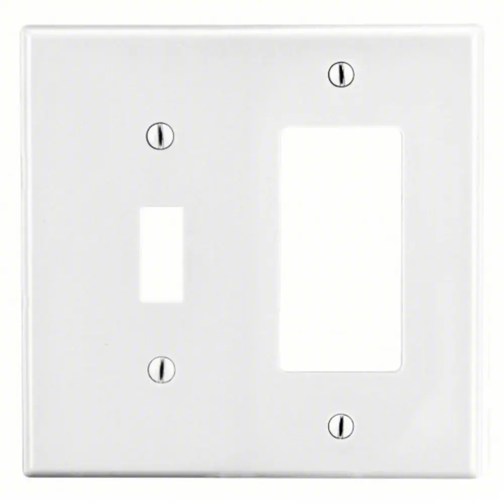 2-Gang Steel Combination Wallplate, (1) Toggle, (1) GFI, Princess Size ...