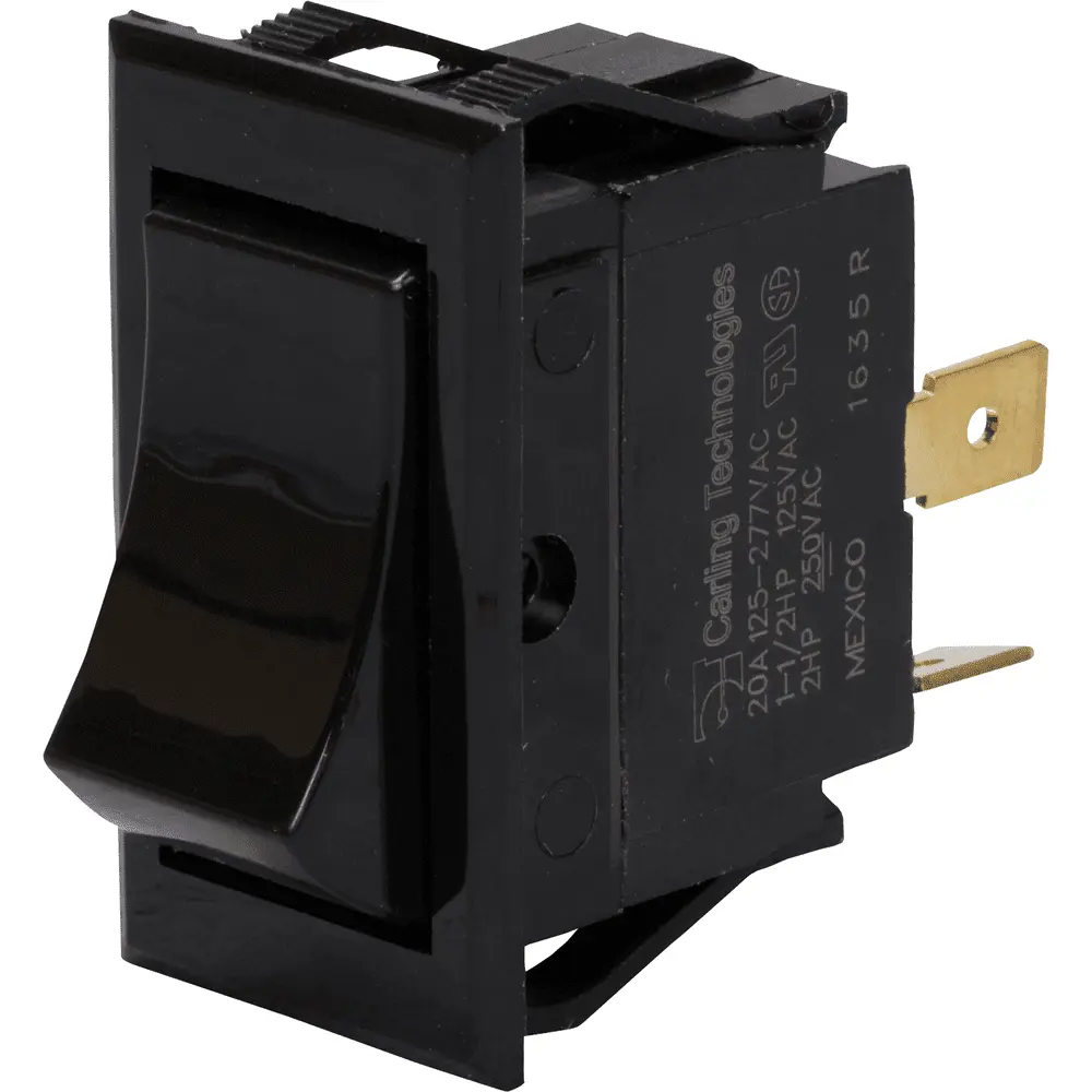 10 A 250 VAC 20 A 125 VAC Rocker Switch Maintained On-Off, DPST