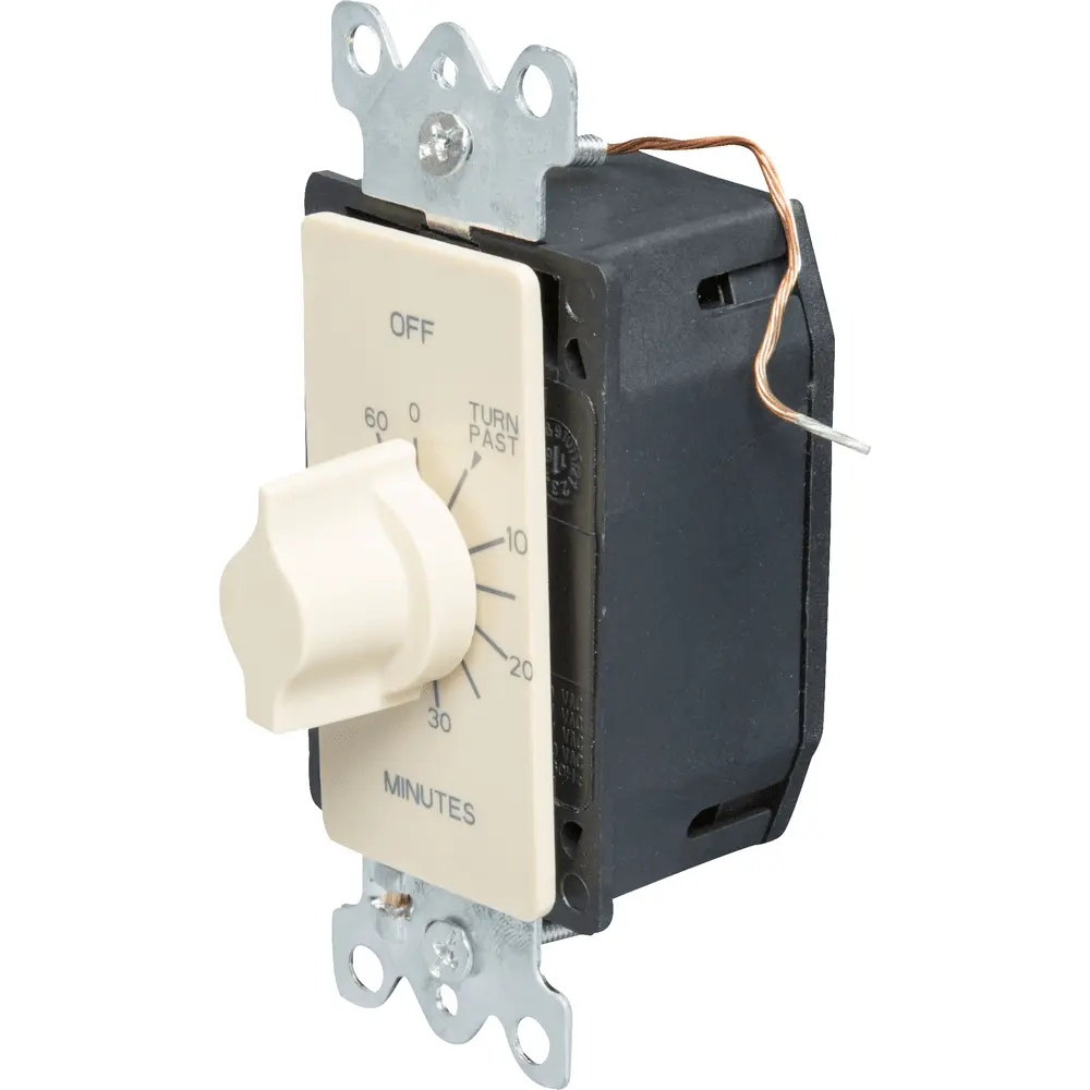 60 Minute In-Wall Twist Timer, Ivory Faceplate