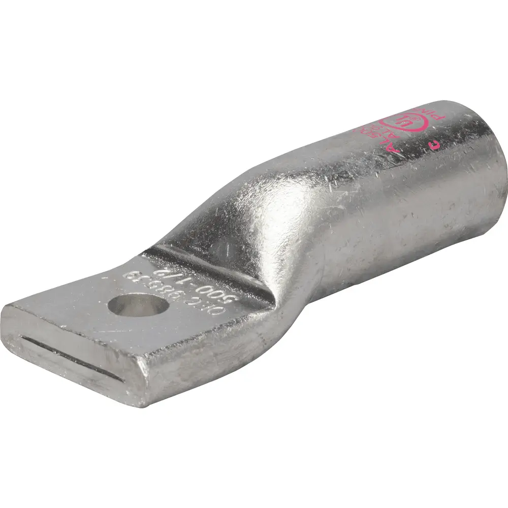 Single-Hole Aluminum Barrel Compression Lug, Pink, 500MCM, 1/2" Mount