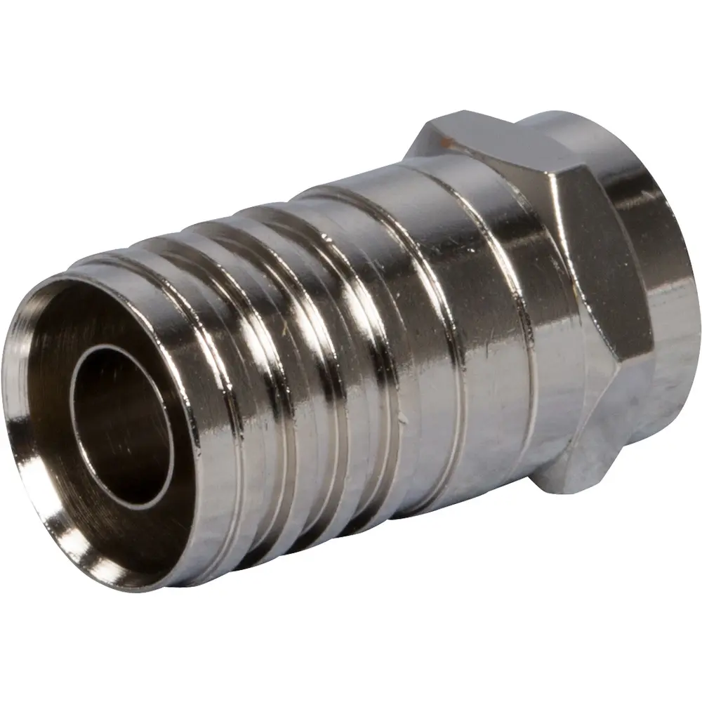 Foil Shield Crimp-On F Connector for RG6/U Cable