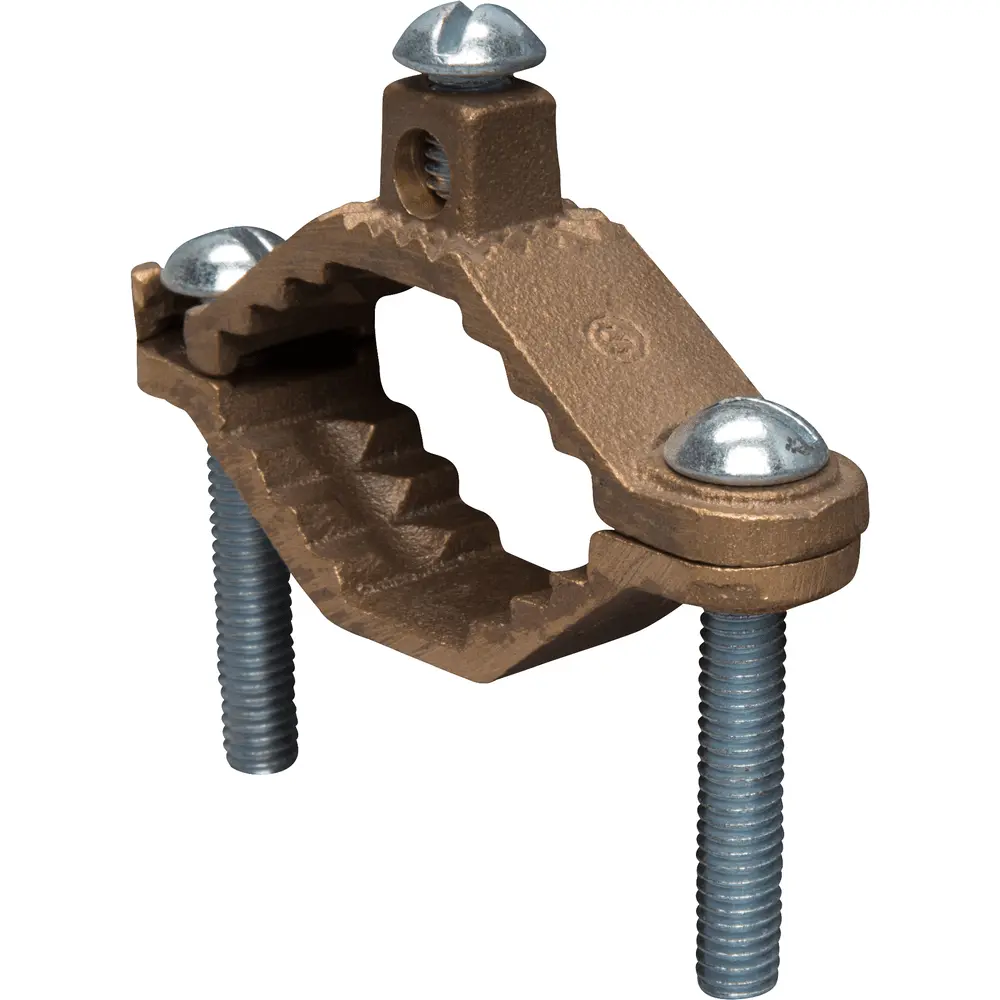 1-1/4" - 2" Heavy Duty Bronze Water Pipe Ground Clamp