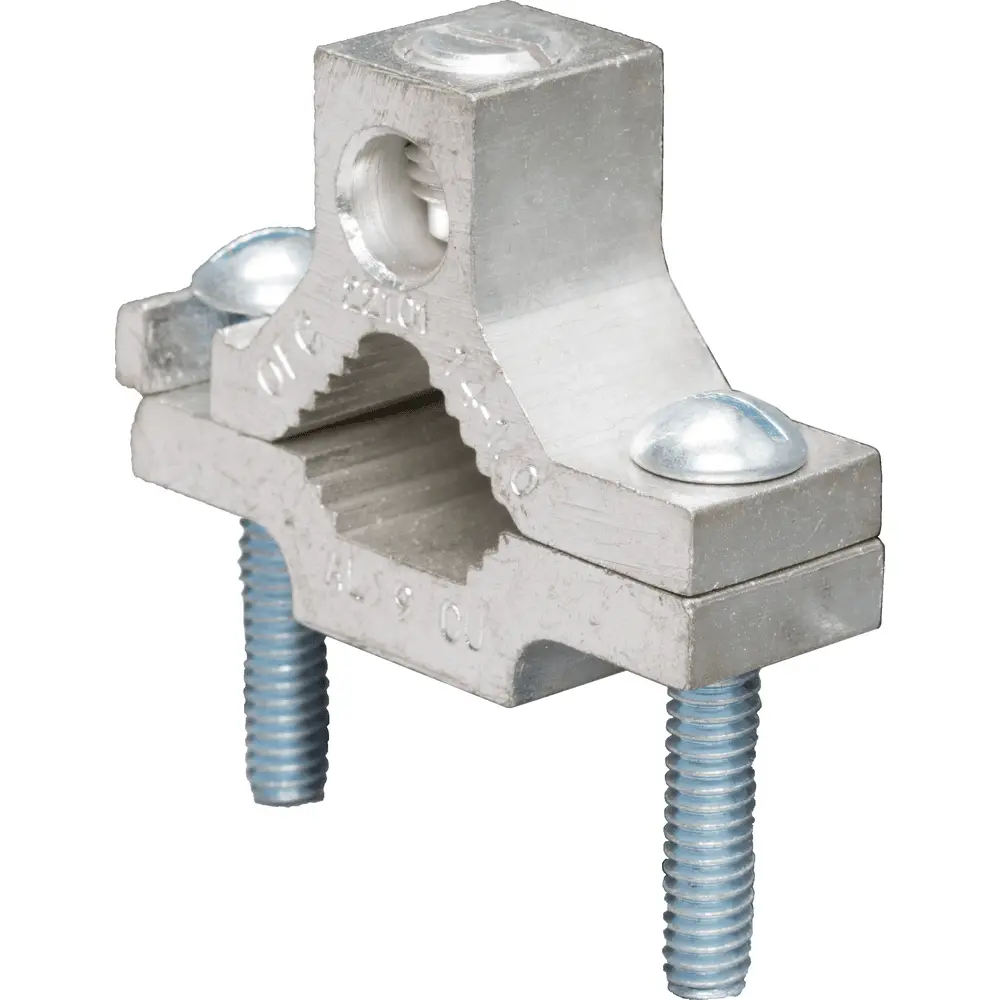 Aluminum Ground Clamp for CU/AL 14 AWG - 1/0 Cable, 1/2" - 1" Pipe