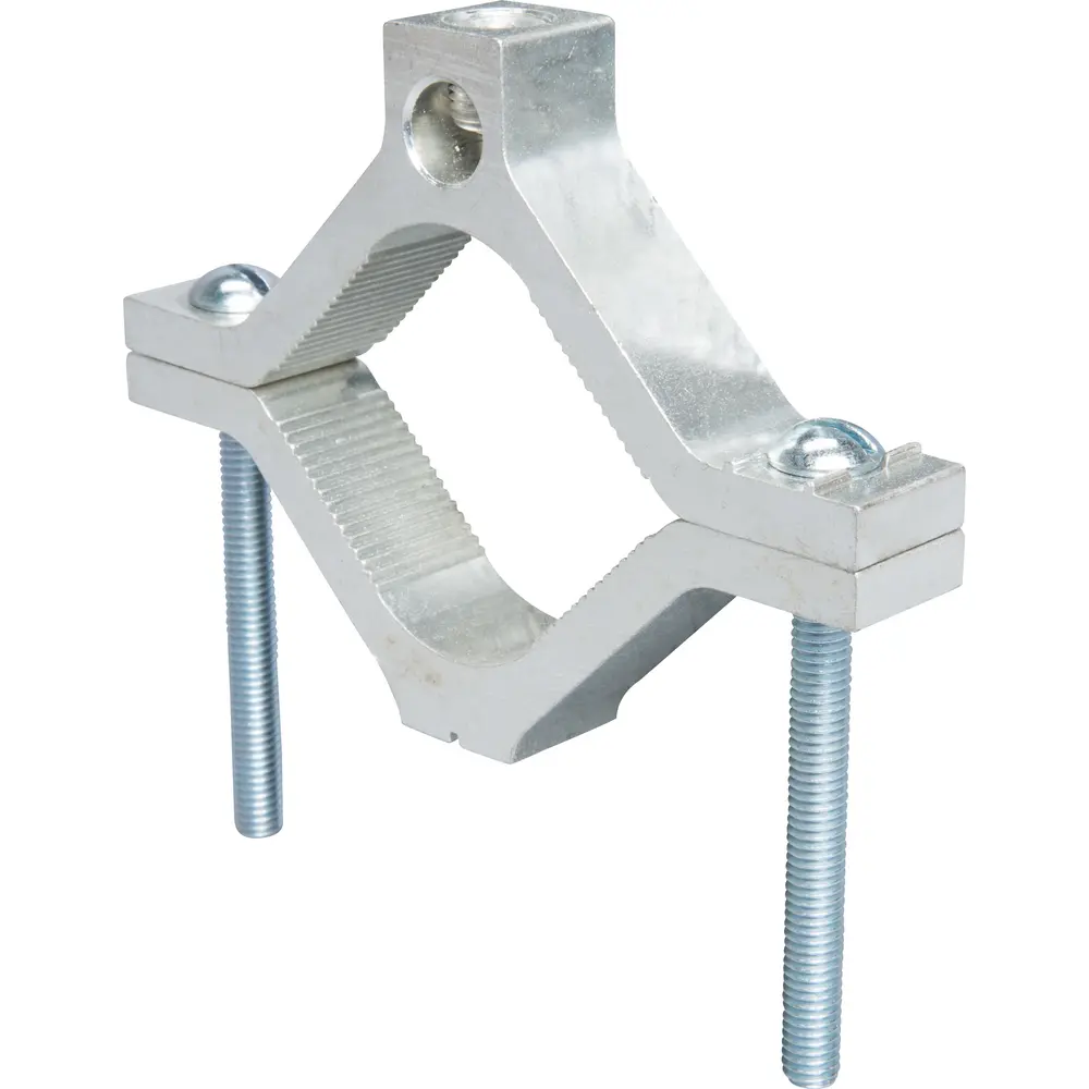 Aluminum Ground Clamp, CU/AL 6 AWG - 250 MCM, 2-1/2" - 4" Pipe