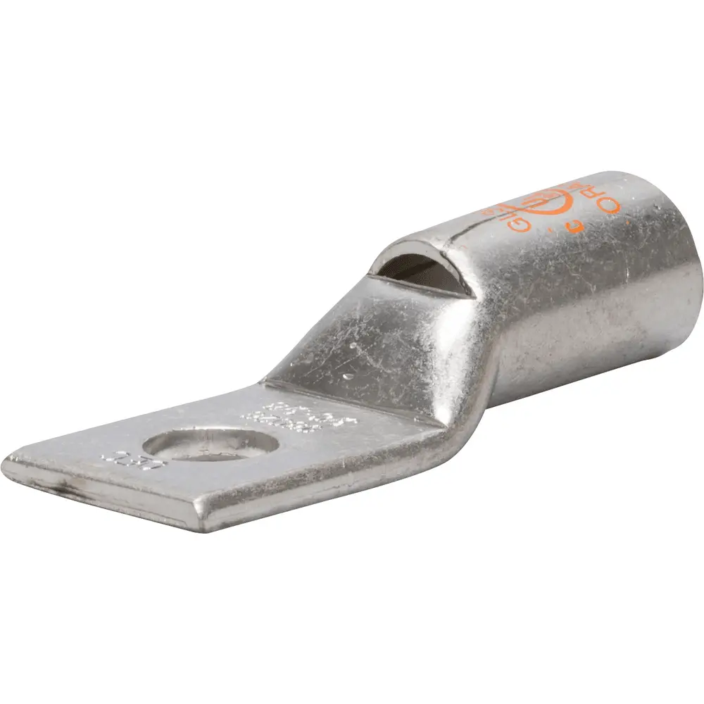 3/0 Single-Hole Copper Short Lug, 3/8” Mount, Orange