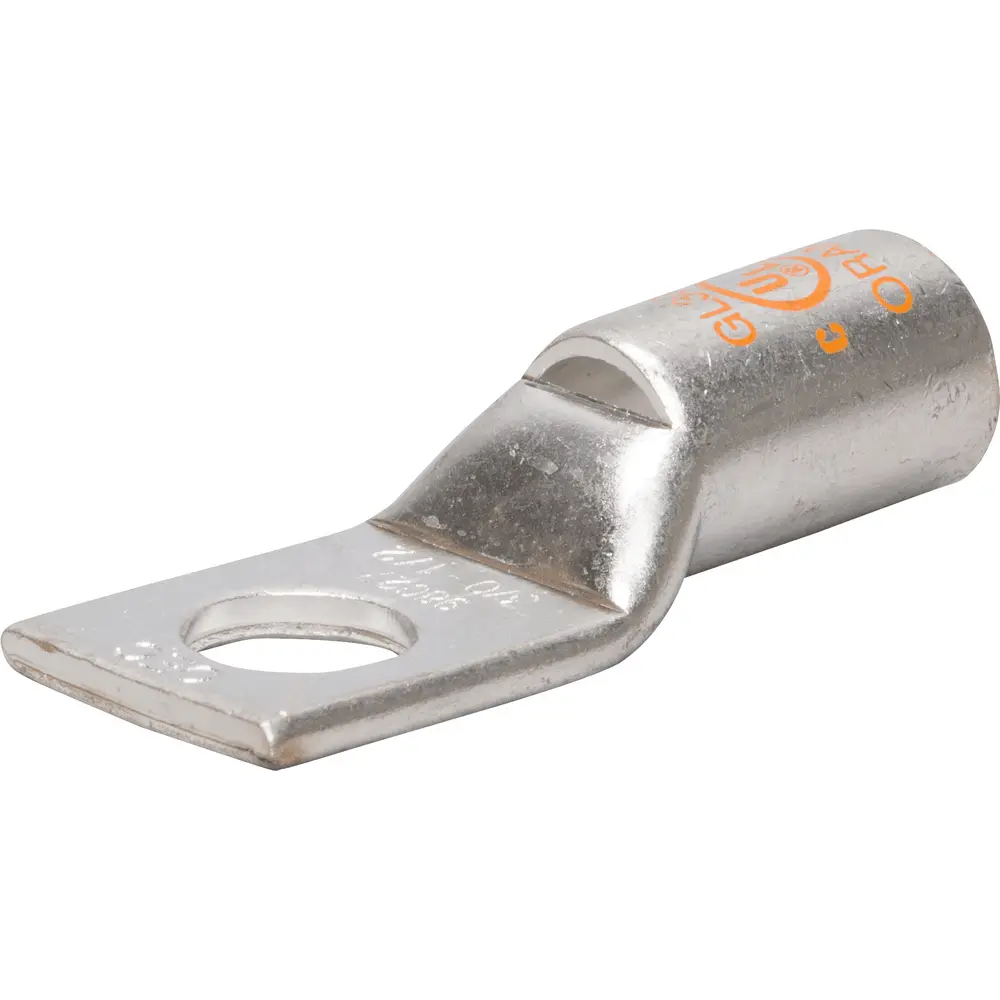 3/0 Single-Hole Copper Short Lug,1/2” Mount, Orange