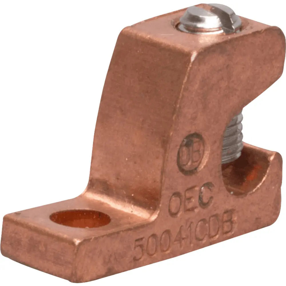 Direct Burial Copper Ground Connector, 14 AWG - 4 AWG, Lay-In Lug