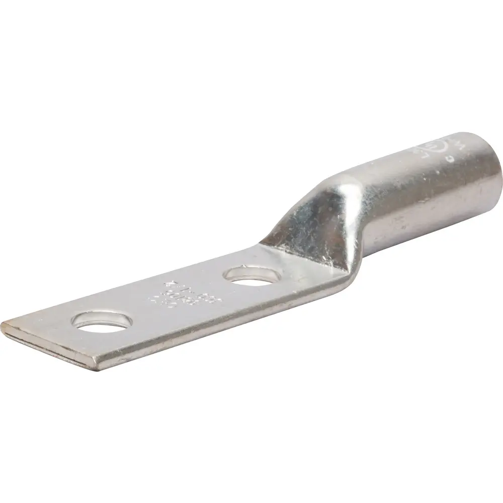 2-Hole Copper Compression Long Lug, 300 MCM, White, 1/2" Mount