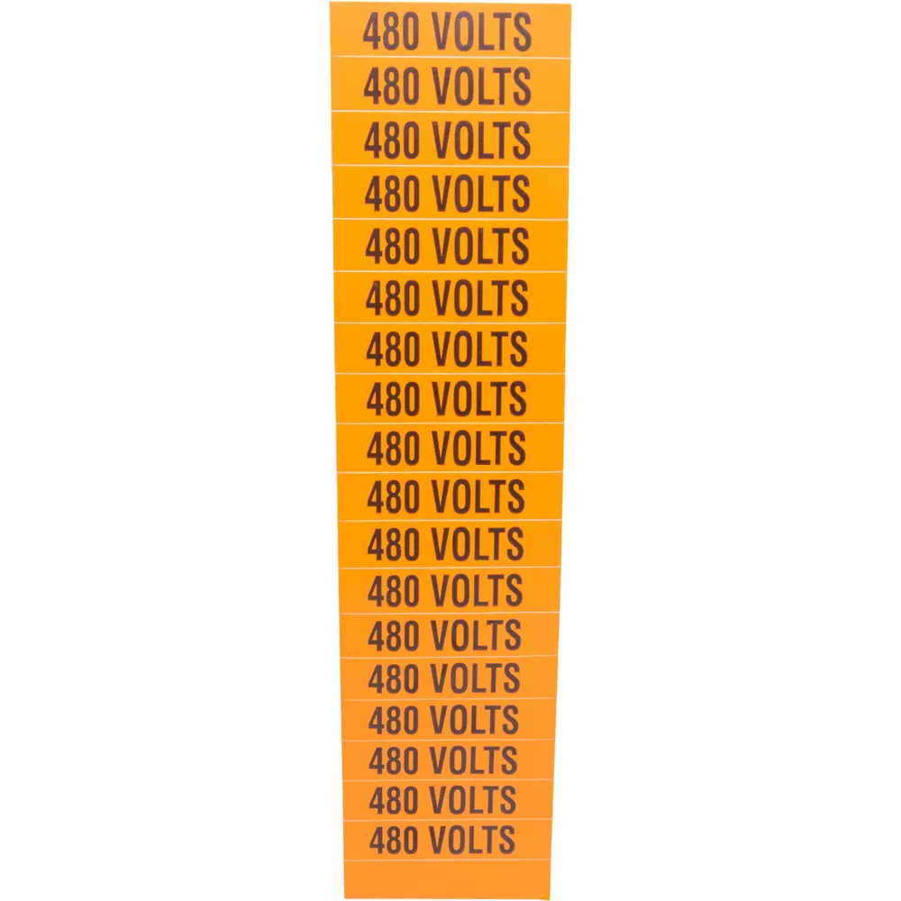 Voltage Marker Card, "480 Volts"