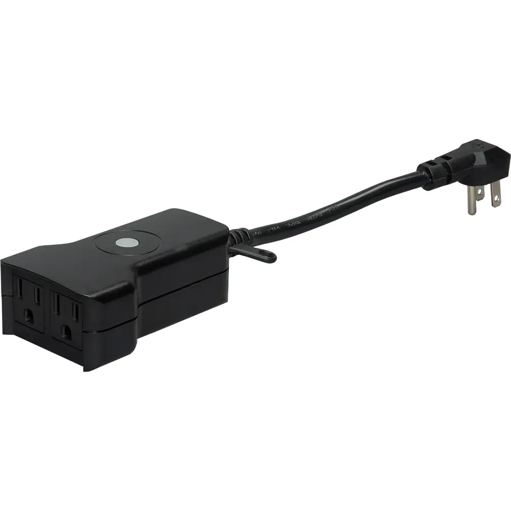 15A 125V Outdoor Smart Yard Plug, Black