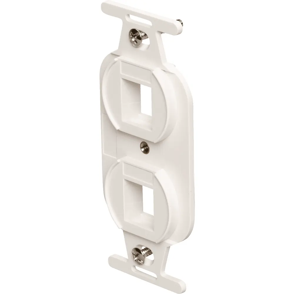 Single-Gang 106 Frame, Keystone, 2-Hole, Fog White