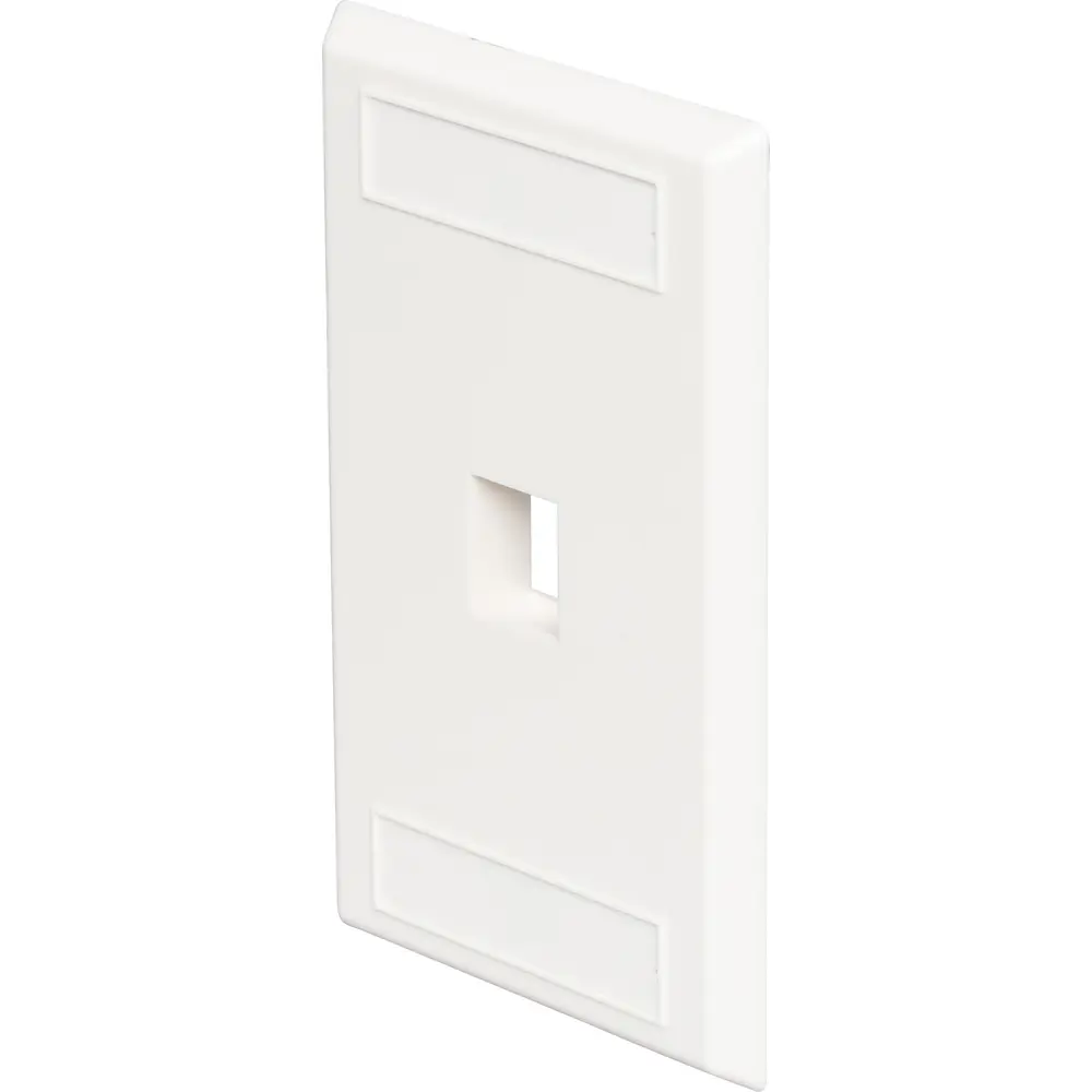 Single-Gang Keystone Faceplate, 1-Port, Fog White