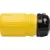 15A Rubber Dust-Tight Connector, 2-Pole, 3-Wire, 125 VAC, Yellow