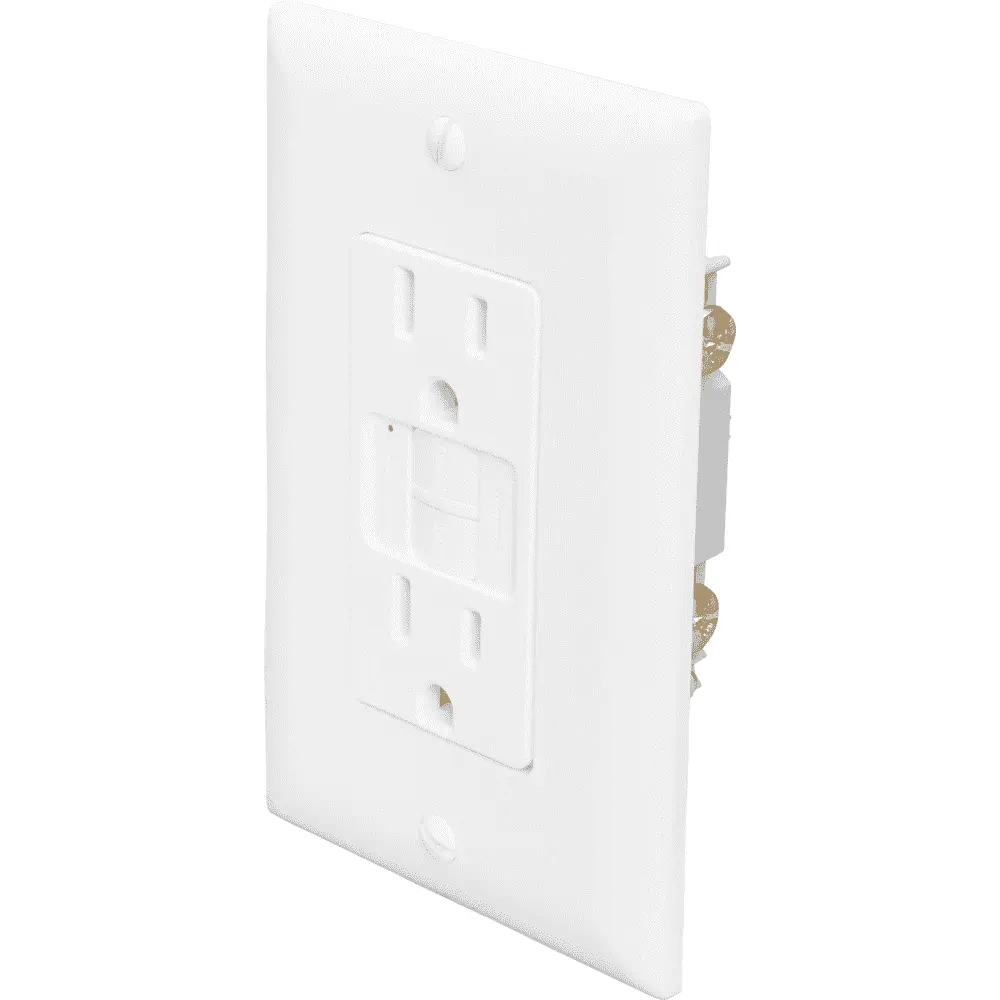 15A 125V Radiant® Self-Test GFCI Receptacle w/ SafeLock® Protection, White