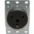 30 A 125 VAC Straight Blade Single Flush Receptacle, TT-30R, Black