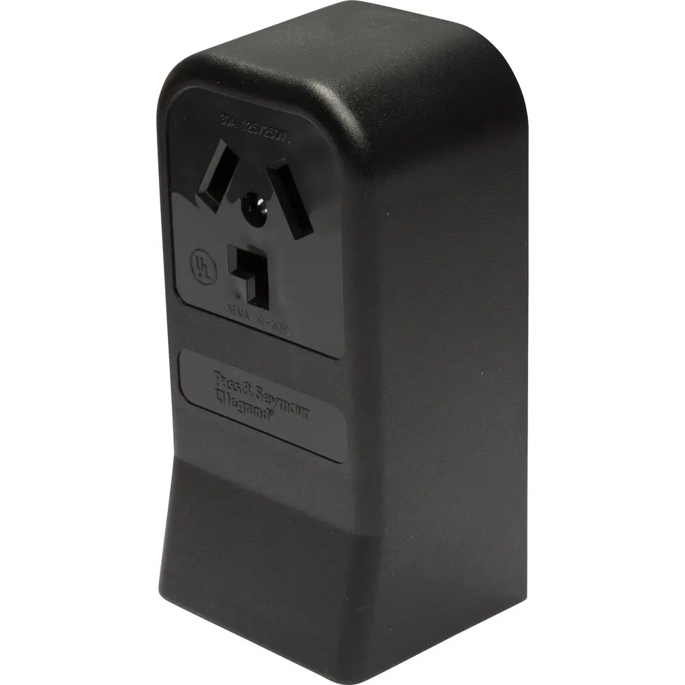 30A Straight Blade Single Surface Receptacle, 3-Pole, 3-Wire, 125/250 VAC
