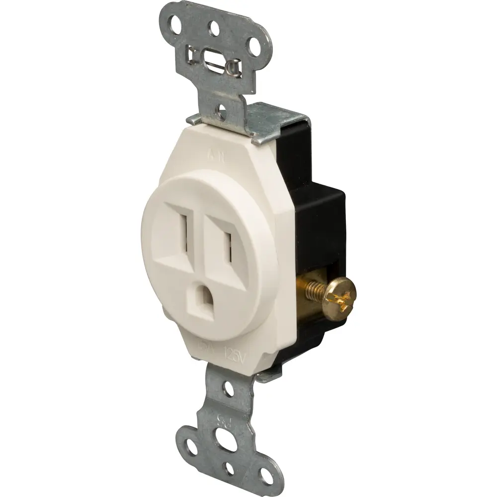 15 A 125 VAC NEMA 5-15R Heavy Duty Spec-Grade Single Receptacle, Light ...