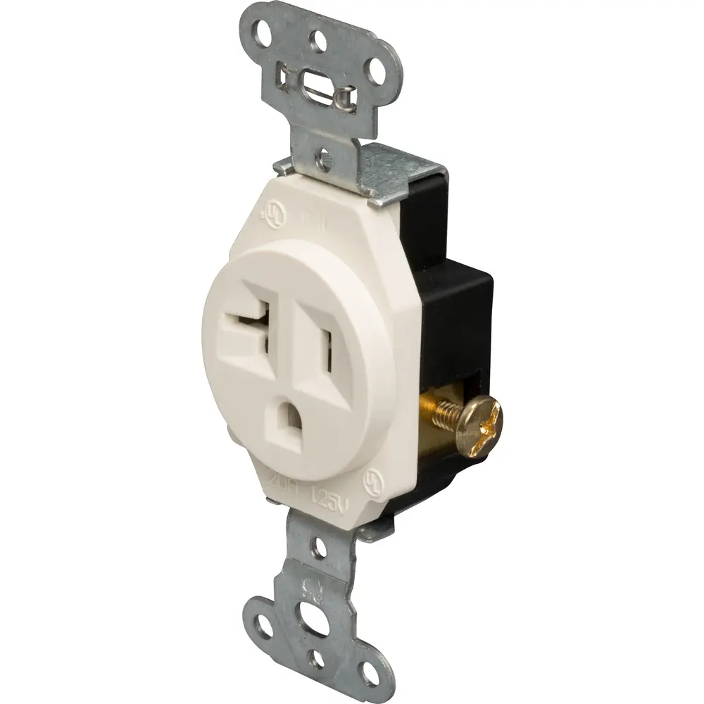 20A 125V NEMA 5-20R Heavy Duty Spec-Grade Single Receptacle, Light Almond