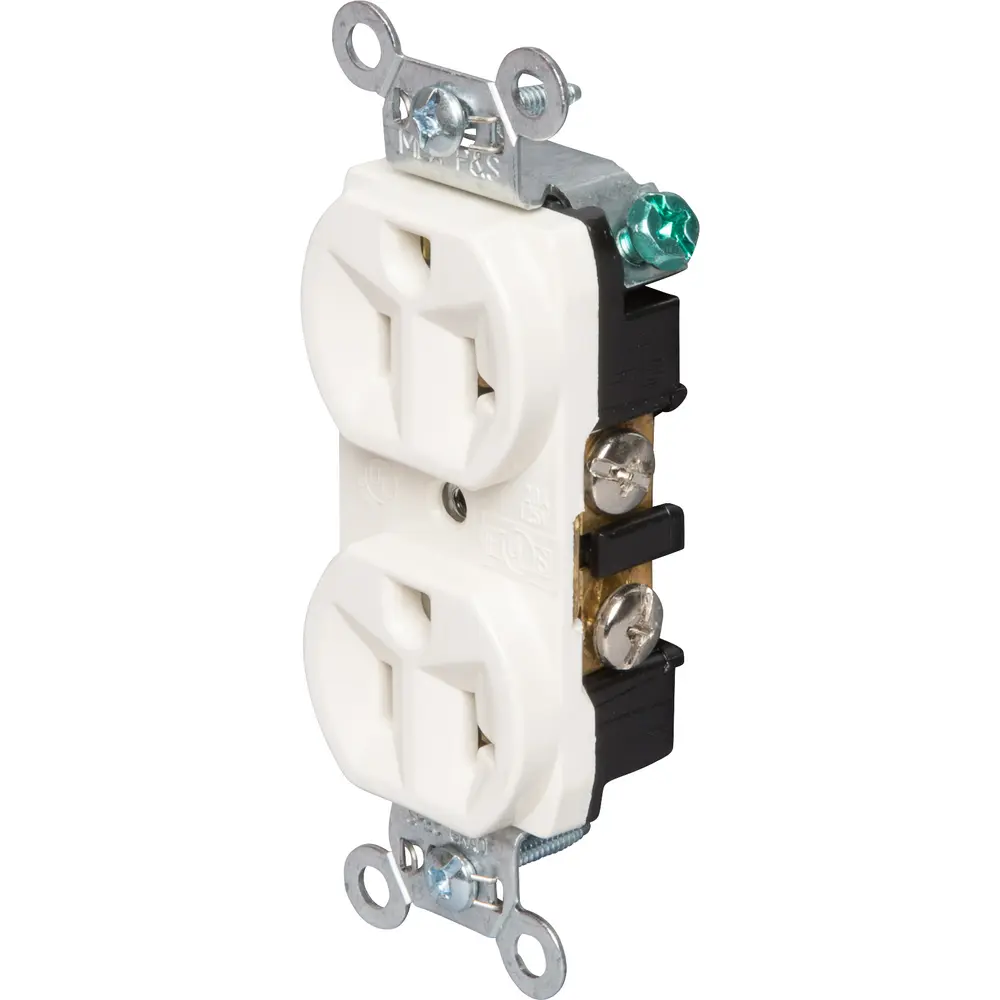 20 A 125 VAC NEMA 5-20R Construction Spec-Grade Duplex Receptacle ...