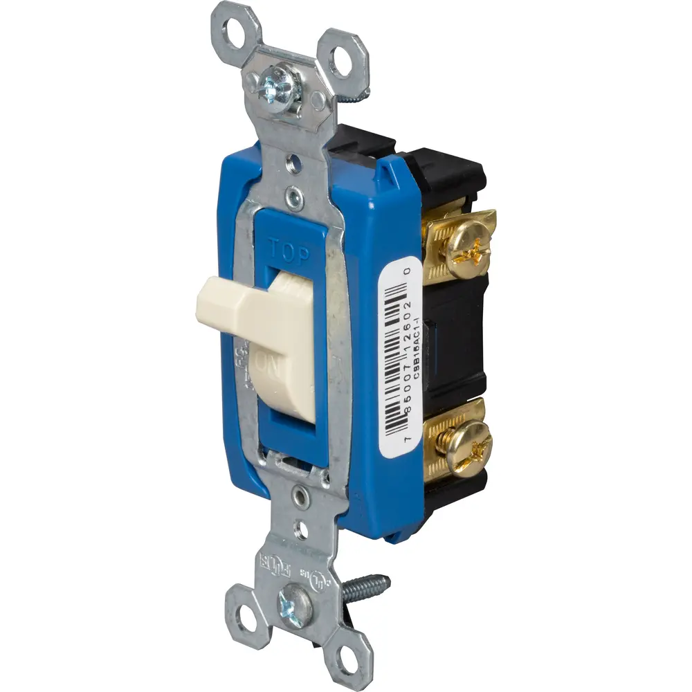 15A 120/277V Hard Use Spec-Grade Switch, Single-Pole, Ivory