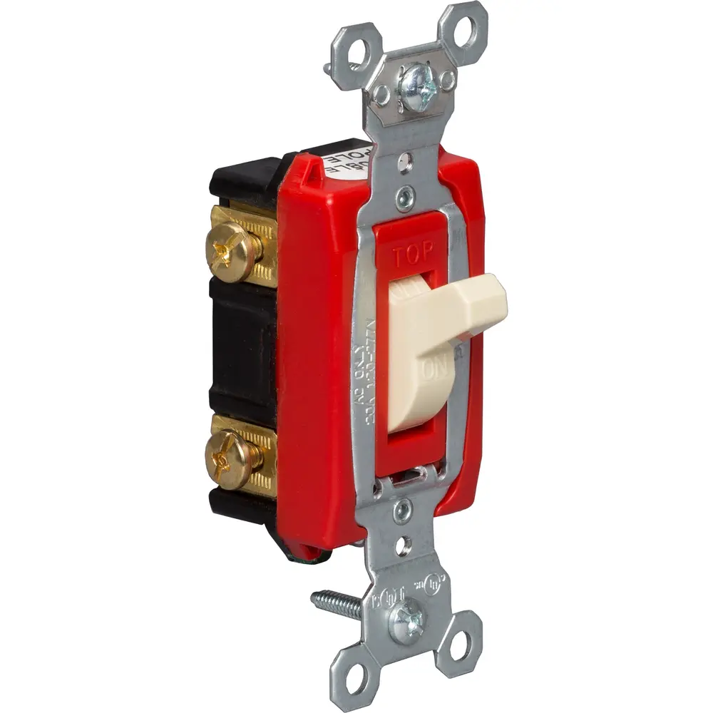 20A 120/277V Hard Use Spec Grade Toggle Switch, 2-Pole, Ivory
