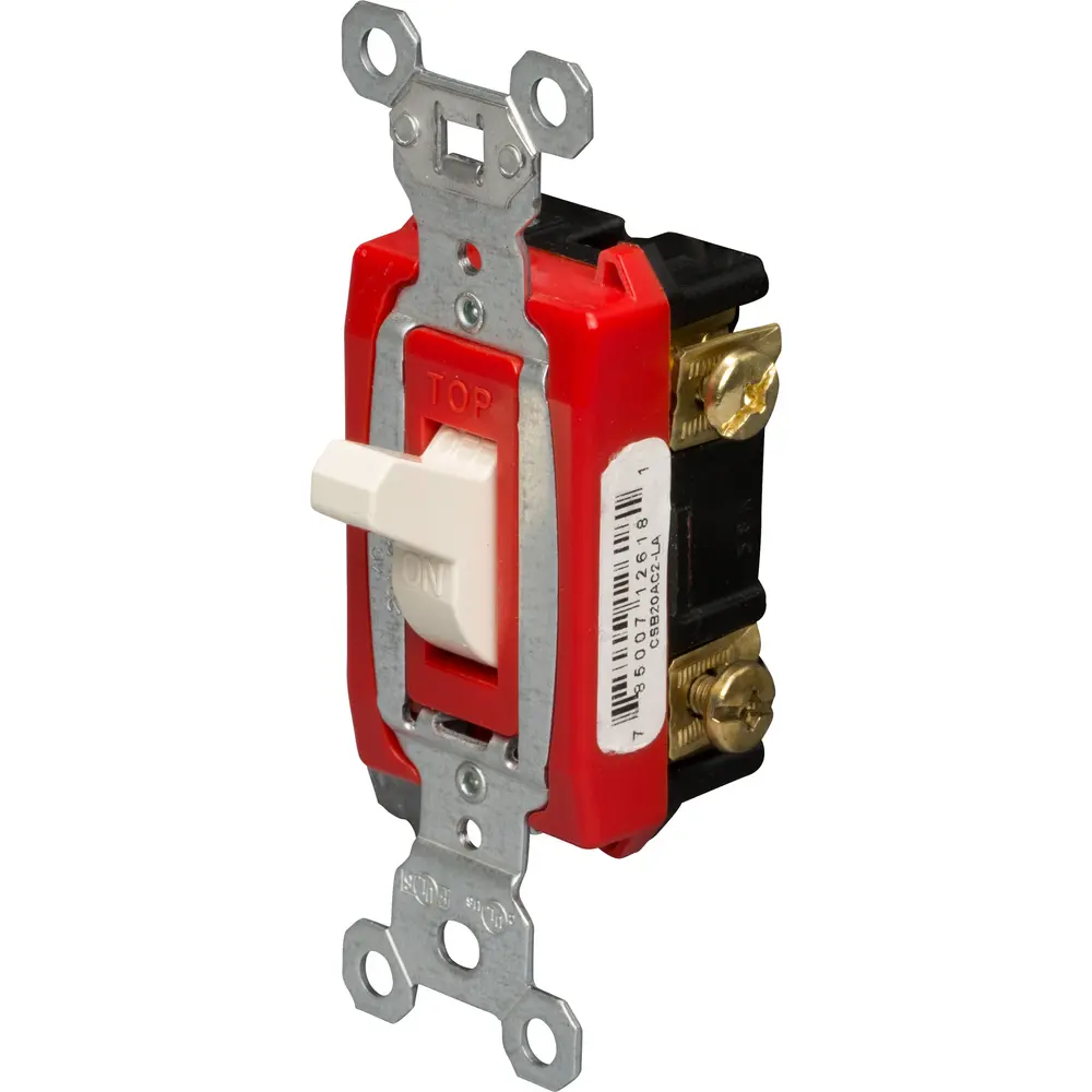20A Hard Use Specification Grade Switch, Back/Side Wire, 120/277 VAC, 2 ...