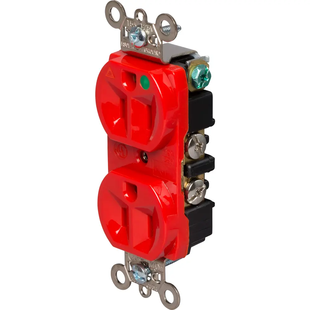 15A 125V NEMA 5-15R Isolated Ground Heavy-Duty Hospital Grade ...