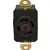 30 A 480 VAC Turnlok® Single Receptacle, L16-30R, Black