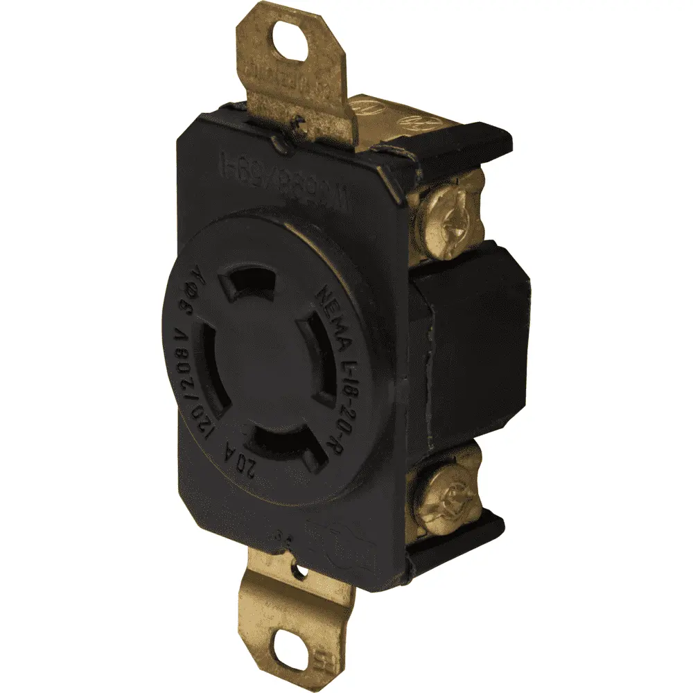 20A Turnlok® Single Receptacle, 120/208 VAC, 4-Wire, 3-Phase