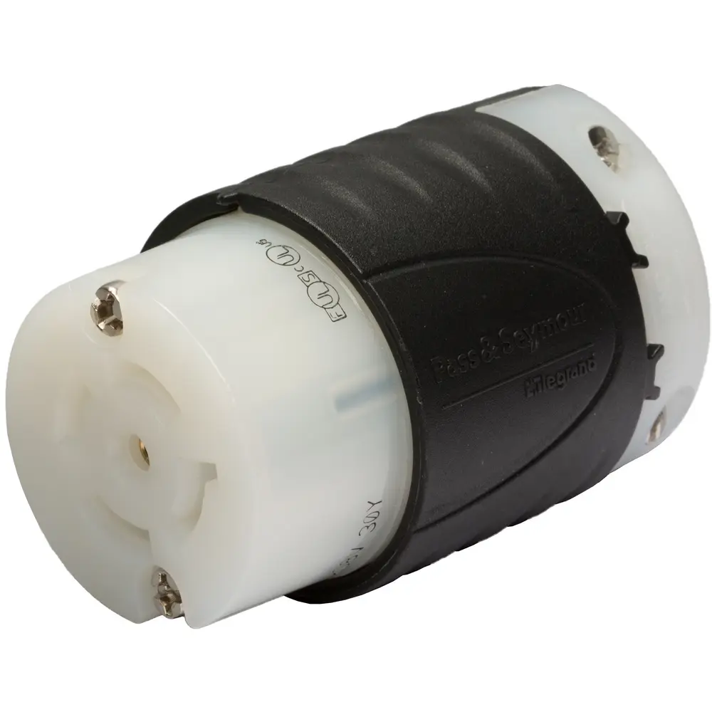 20 A 120/208 VAC Turnlok® Locking Connector, L21-20C, Black/White