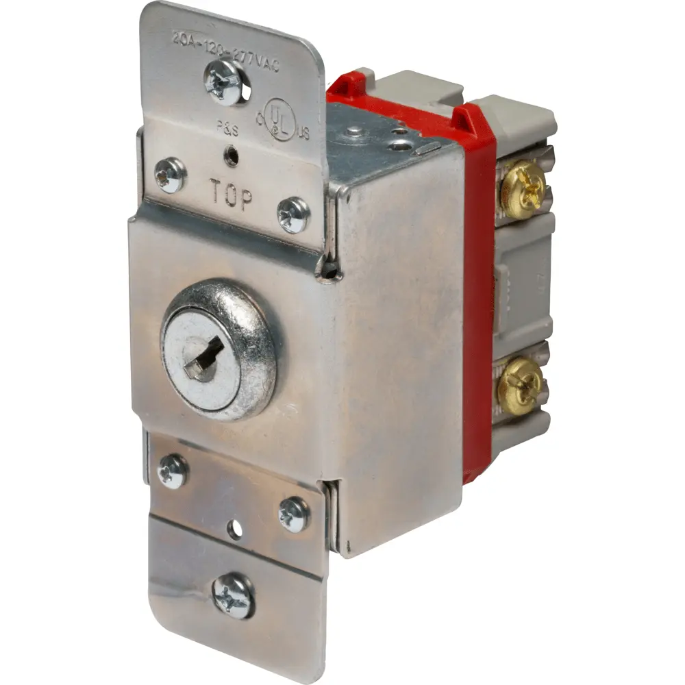 20A 120/277V Extra Heavy Duty Key Lock Switch, 2-Pole