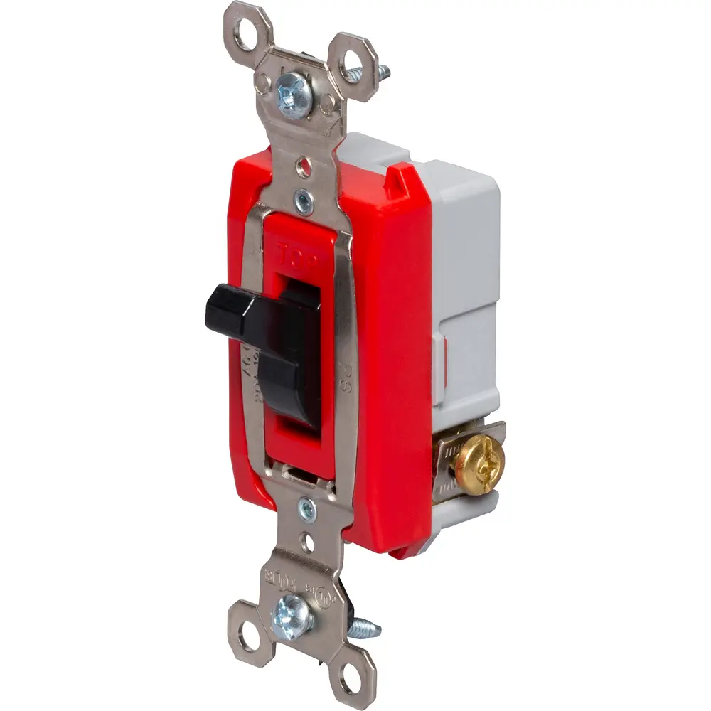 20A 120/277V Toggle Switch, 3-Way, Black