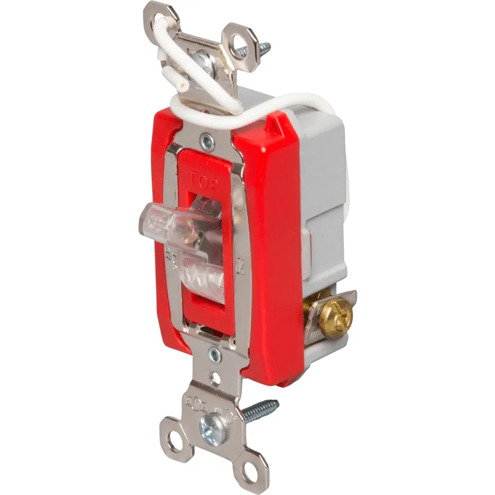 20A 120V Industrial Extra Heavy Duty Toggle Pilot Light Switch, 3-Way ...