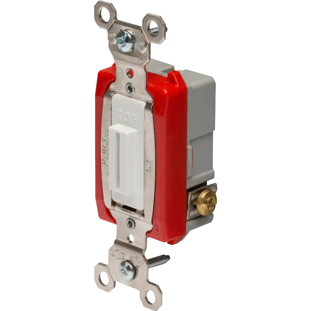 20A 120/277VAC Industrial Extra Heavy-Duty Lock Switch, 3-Way, White