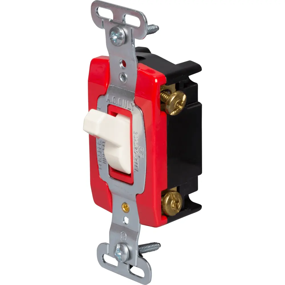 20 A 120/277 VAC Toggle Switch, 4-Way, Light Almond