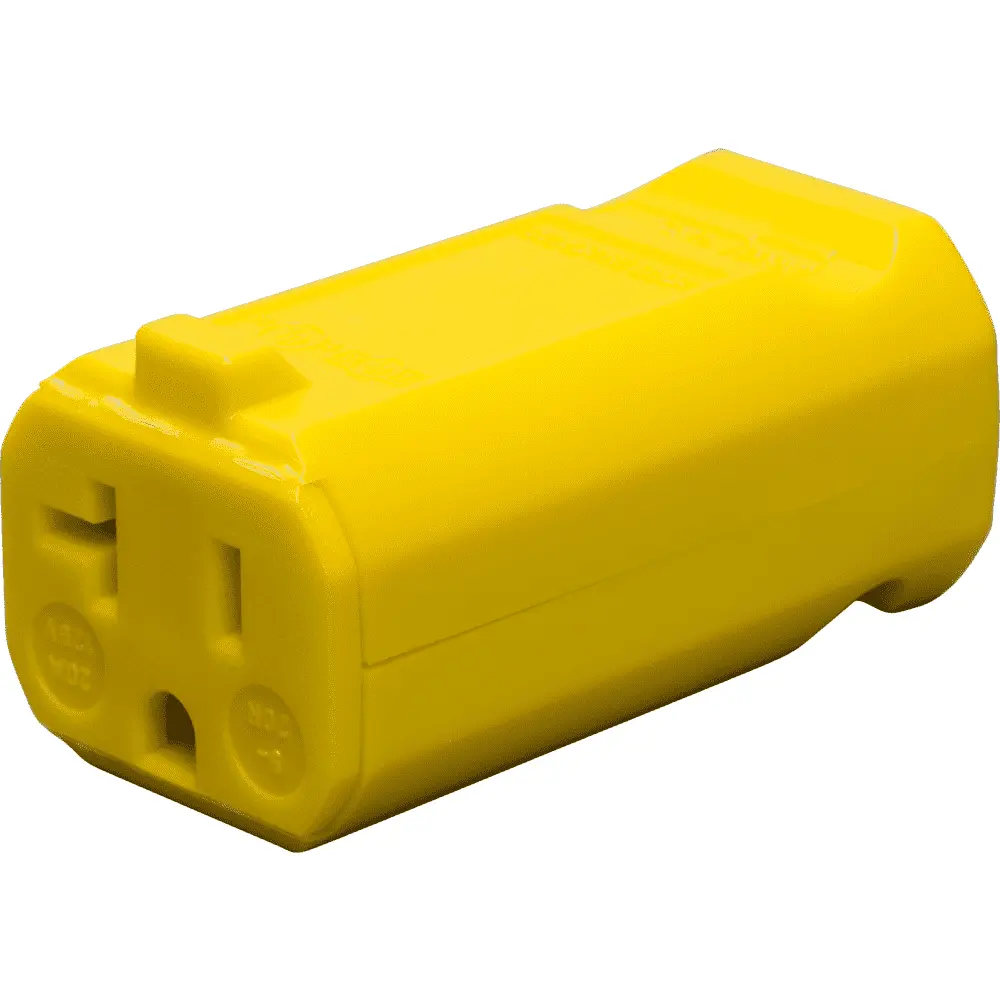 20 A 125 VAC MaxGrip M3 Straight Blade Connector, 6-20C, Yellow