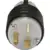 20 A 250 VAC Straight Blade Plug, 6-20P, Black/White