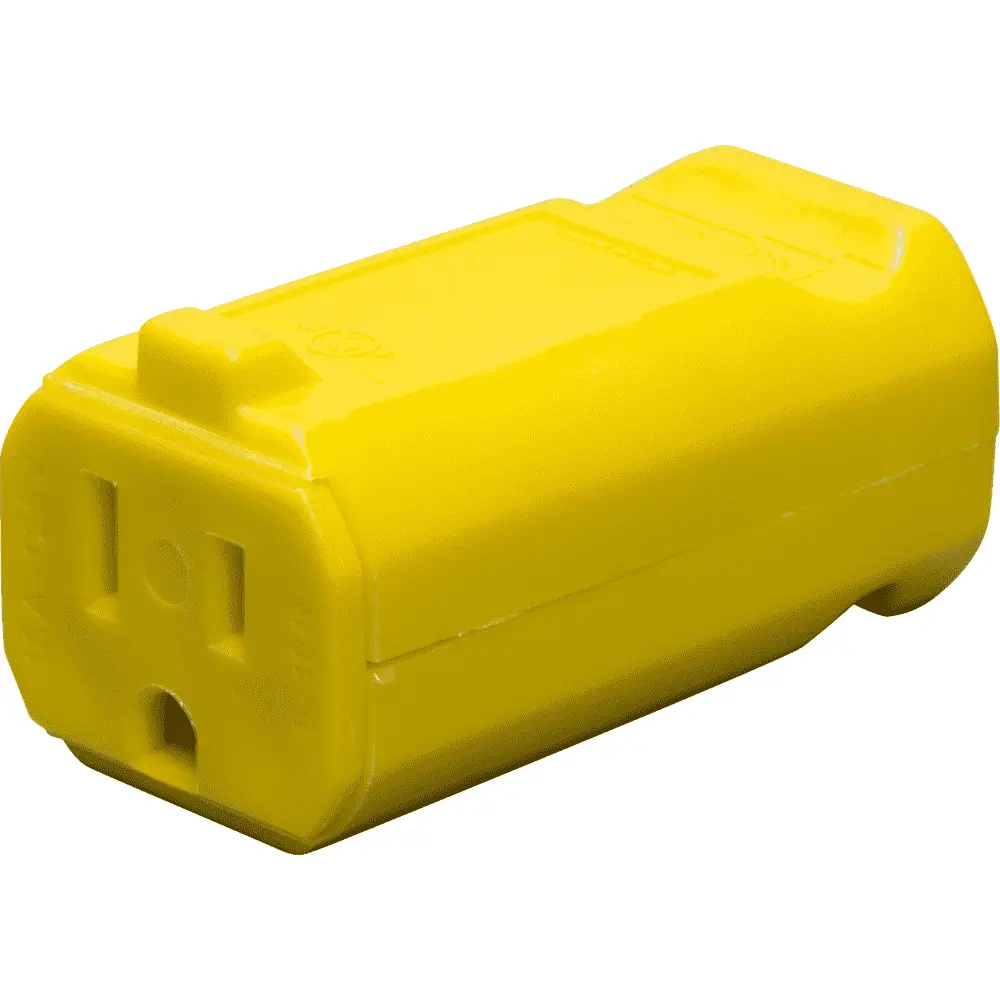 15 A 125 VAC MaxGrip M3 Straight Blade Connector, 5-15C, Yellow