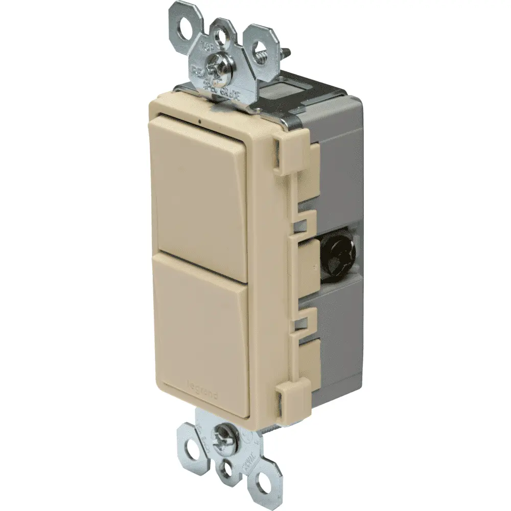 15A 120/125 VAC Radiant® (2) Single-Pole Switch, Ivory