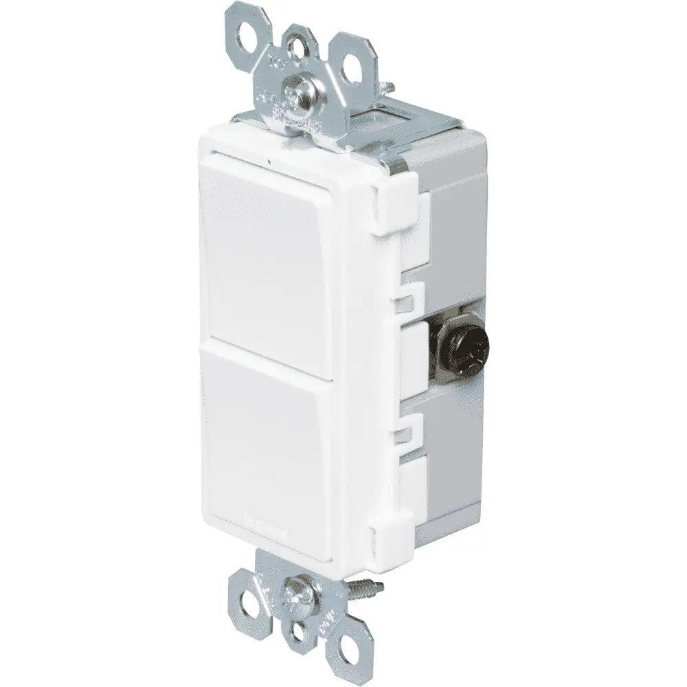 15A 120/125 VAC Radiant® (2) Single-Pole Switch, White