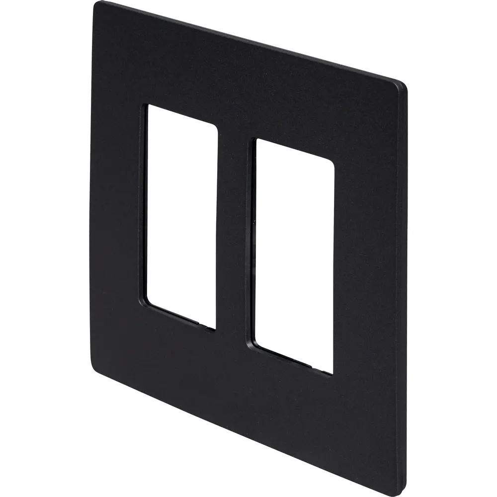 2-Gang radiant® Decorator Wall Plate, Oversized, Plastic, Graphite