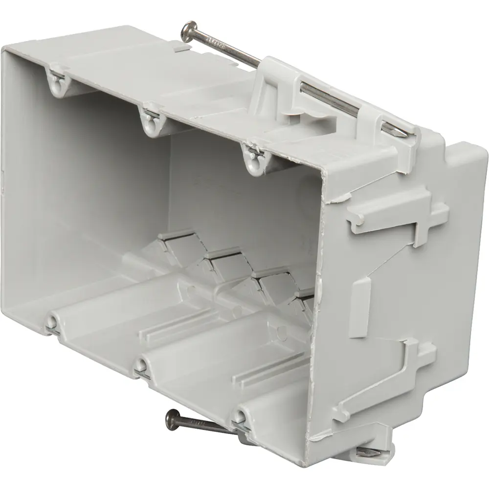 3-Gang Switch & Outlet Box w/ Quick/Clic®, 54 Cu. In.