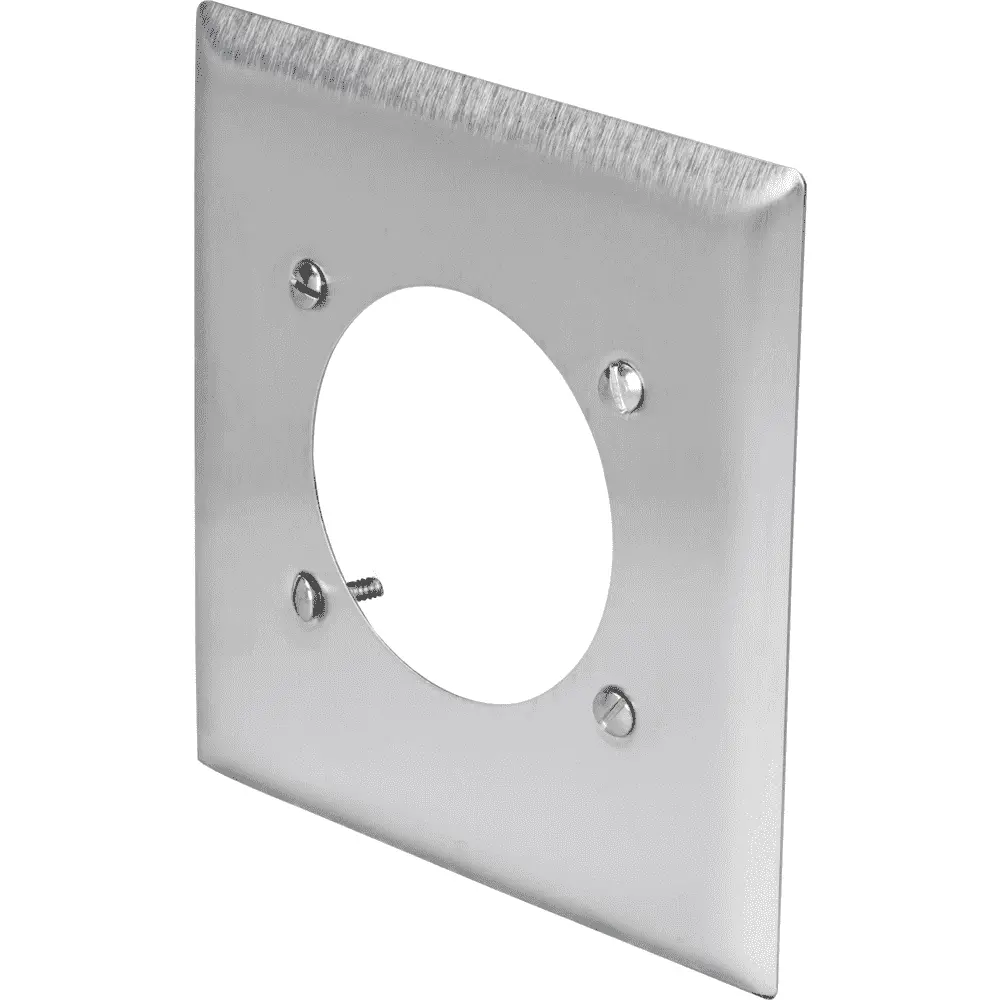 2-Gang 2.12 in. Diameter Receptacle Wall Plate, Standard Size ...