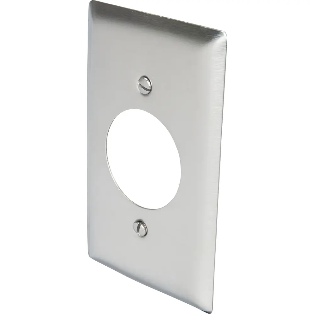 Single-Gang 1.59 in. Diameter Receptacle Wall Plate, Standard Size ...