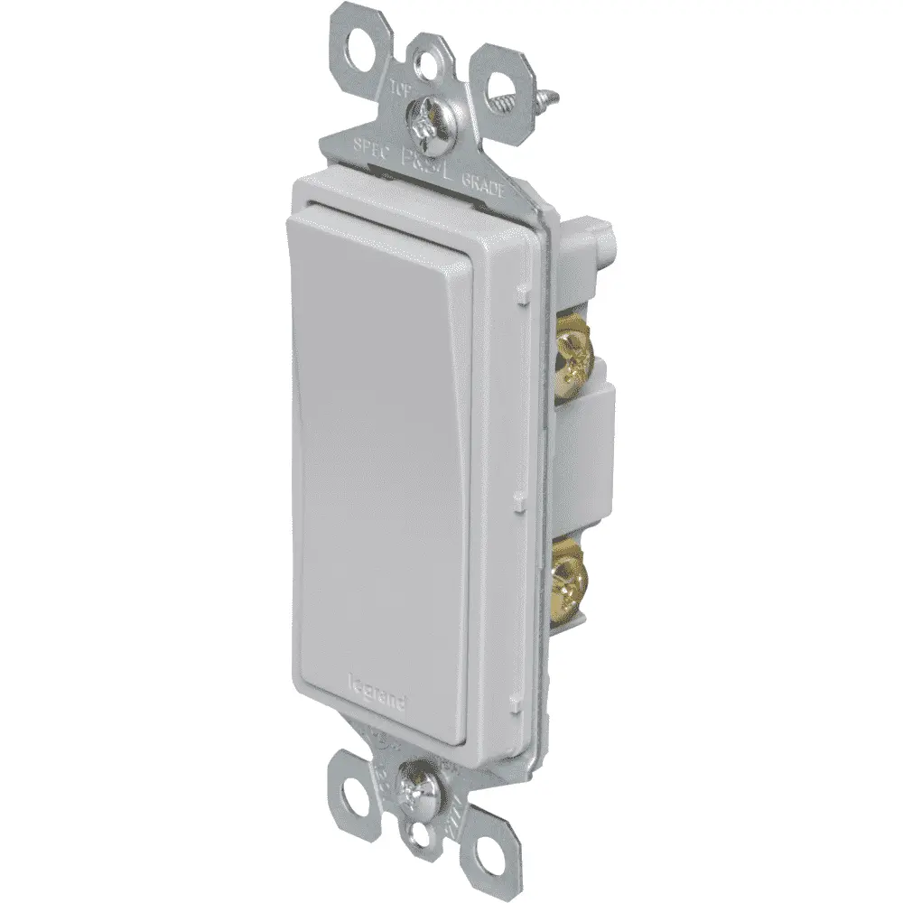 15A 120/125V Radiant® Paddle Switch, Single-Pole, Gray