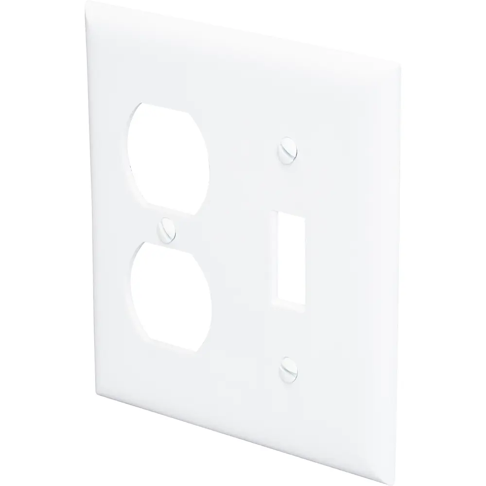 2-Gang TradeMaster® Combination Wall Plate, (1) Toggle/(1) Duplex ...