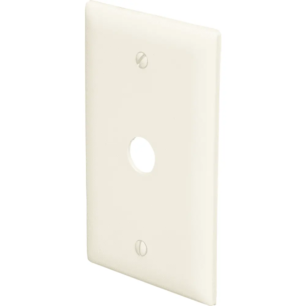 Single-Gang TradeMaster® 0.625 in. Round Wall Plate, Nylon, Ivory